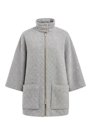Eleventy Herringbone-pattern Single-breasted Coat - Grey