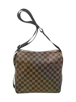 LOUIS VUITTON Naviglio Damier Ebene Shoulder Bag Brown