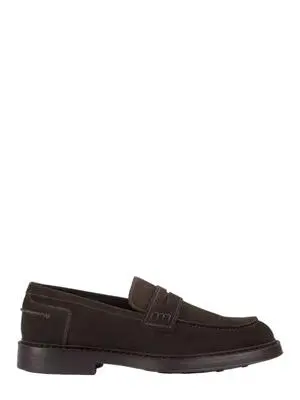 DOUCAL'S Suede Blake-stitched Loafers - Brown