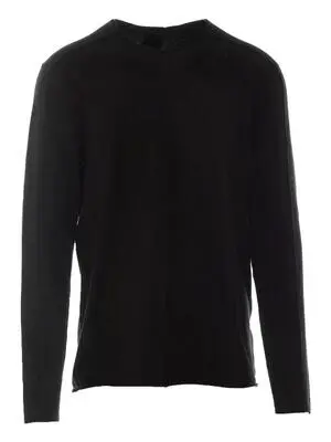 THOM KROM Exposed Seam Crew Neck Sweater - Black