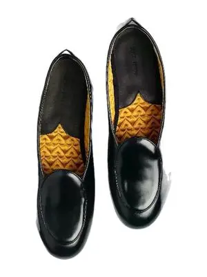 FORTELA Hampton Abrasive Leather Slippers - Black
