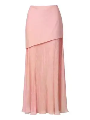 BAOBAB Baobab Asymmetrical Pleated Maxi Skirt Pink