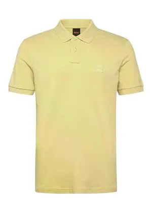 BOSS Logo-patch Stretch Polo Shirt - Yellow