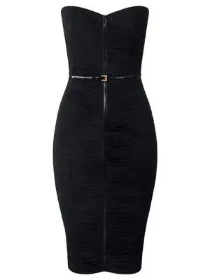 ELISABETTA FRANCHI Jersey Stretch Dress With Belt