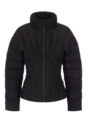 Elisabetta Franchi Down Jacket In Voile Fabric - Black
