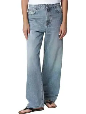 RÓHE Róhe Bruun Low-Rise Wide-Leg Jeans Blue