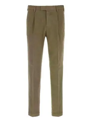 PT TORINO Pleated Turn-up Trousers - Brown