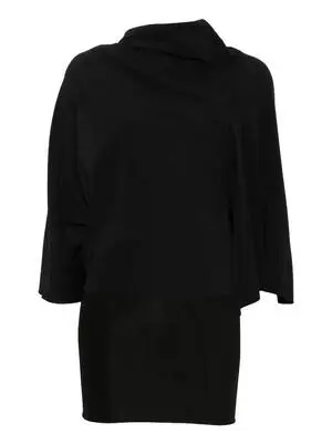 Rick Owens Draped Asymmetric Top - Black