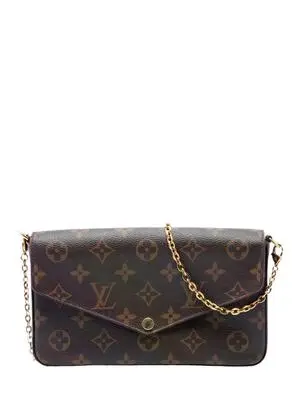 LOUIS VUITTON 2020 Monogram Pochette Felicie Crossbody Bag - Brown