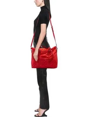Gucci 2016-2026 Gg Nylon Satchel - Red
