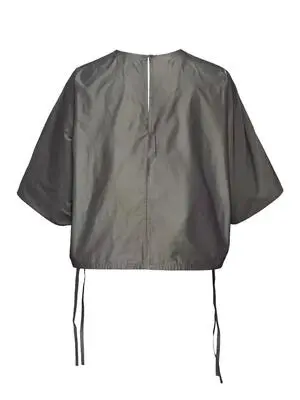 CLUB21 Batwing Sleeve Taffeta Blouse - Grey