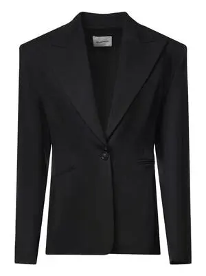 ANDAMANE THE ANDAMANE Single-Breasted Peak Lapel Blazer