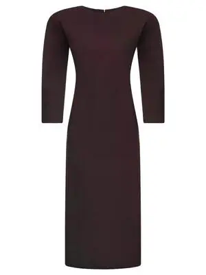 Andamane The Attico Amanda Rear-slit Long-sleeve Midi Dress - Red