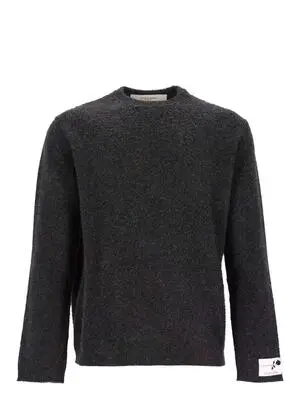 GOLDEN GOOSE Casentino Wool Crew Neck Sweater - Grey