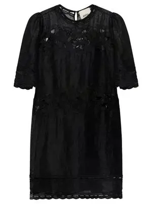 Isabel Marant Étoile Reldine Cut-out Embroidered Mini Dress - Black