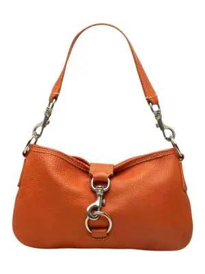 Miu Miu 1993-2000 Grained Leather Shoulder Bag Orange
