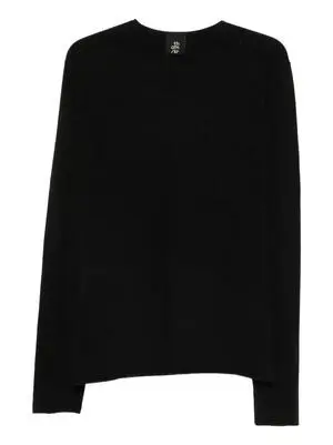 THOM KROM Exposed-seam Fine Knit Sweater - Black