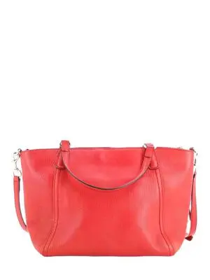 Gucci Soho Convertible Top Handle Bag Leather Small Satchel Red