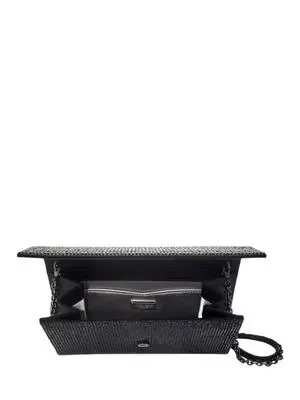 Judith Leiber Fizzoni Crystal-embellished Chain-strap Clutch Bag - Black