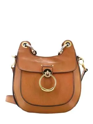 Chloé Tess Leather Small Hobo Bag Brown