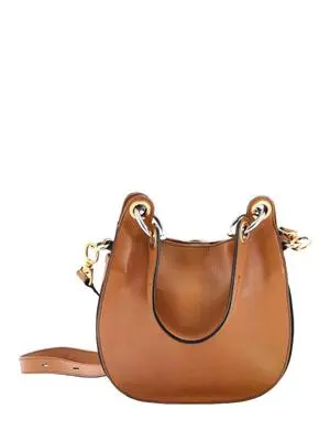 Chloé Tess Leather Small Hobo Bag - Brown