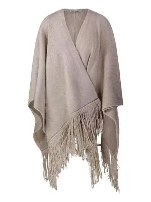 MAX MARA Max Mara Fringe-Trimmed Knitted Poncho