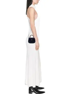 Gucci 20th Century Mini Satin Bamboo Night Satchel - Blue