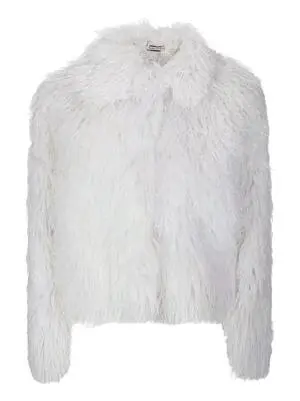 Tagliatore Faux-fur Collar Jacket - White