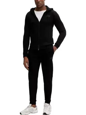 EA7 Zip-up Hoodie - Black