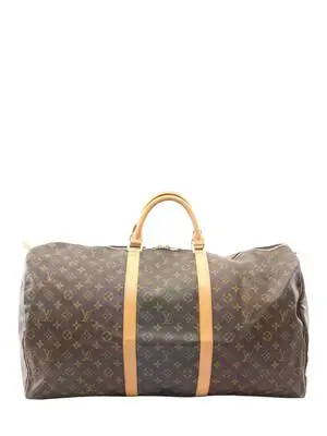 LOUIS VUITTON Keepall Bandoulière Monogram Holdall Bag - Brown