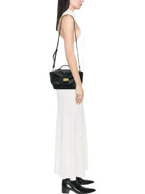 Prada 2013-2026 Vitello Daino Soundlock Satchel - Black
