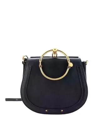 Chloé Nile Leather Medium Crossbody Bag Black