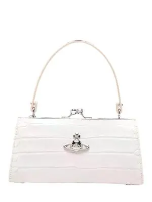 VIVIENNE WESTWOOD Doll Croc-embossed Leather Top Handle Bag