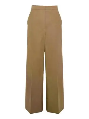 YVES SALOMON Yves Salomon Wide-Leg Cotton Trousers
