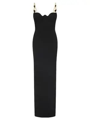 Rachel Gilbert Riccardo Embellished-strap Gown - Black