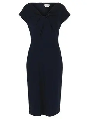 ALEXANDER MCQUEEN Alexander McQueen Twist-Detail Crepe Midi Dress