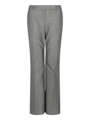 Alexander McQueen Wool Blend Bootcut Pants - Grey