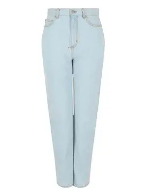 Alexander McQueen High-Rise Wide-Leg Jeans Blue