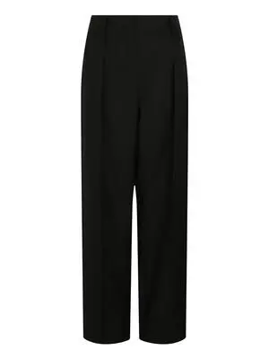 FERRAGAMO High-waisted Wide-leg Trousers - Black