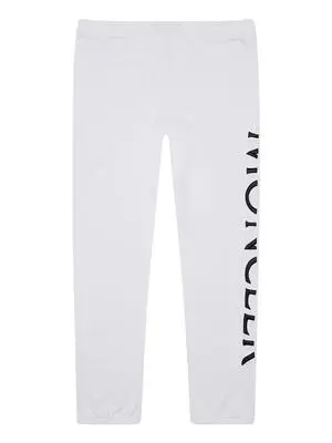 Moncler Split Embroidered Logo Track Pants - White