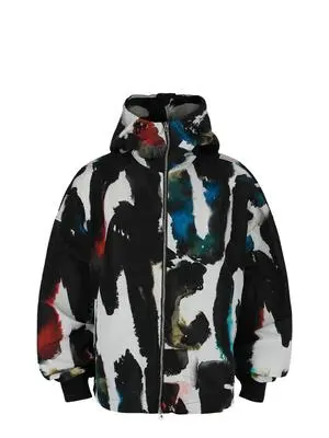 ALEXANDER MCQUEEN Alexander McQueen Watercolor Graffiti Hooded Windbreaker