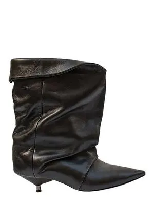 Isabel Marant Étoile Pointed Toe Mid Calf Boots - Black