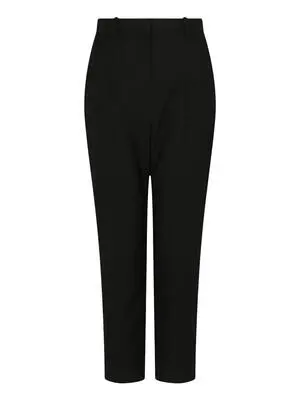 Alexander McQueen High-waisted Wool Trousers - Black