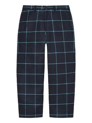 Supreme Windowpane Wool Trousers - Blue
