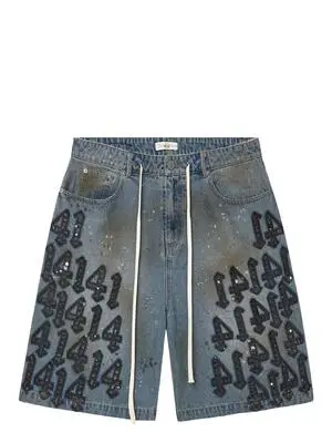 VALE FOREVER Charm Jorts Mid Wash - Blue
