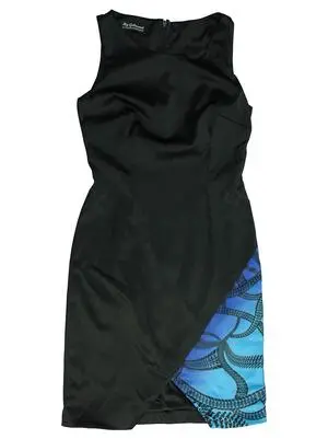 TRAMP IN DISGUISE Enni Dress With Digital Print And Cut-out Detail - Black