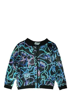 TRAMP IN DISGUISE Dylana Printed Bomber Jacket - Black