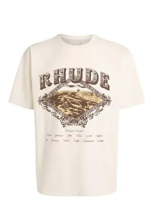 Rhude Cotton Dakar Print T-shirt - White