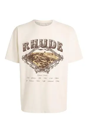 Rhude Cotton Dakar Print T-shirt - White