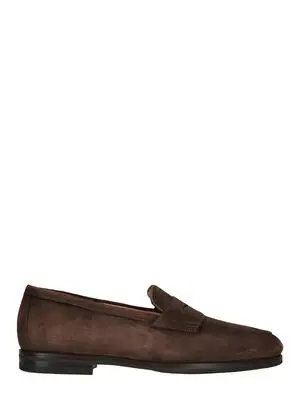 Santoni Suede Carla Loafers - Brown